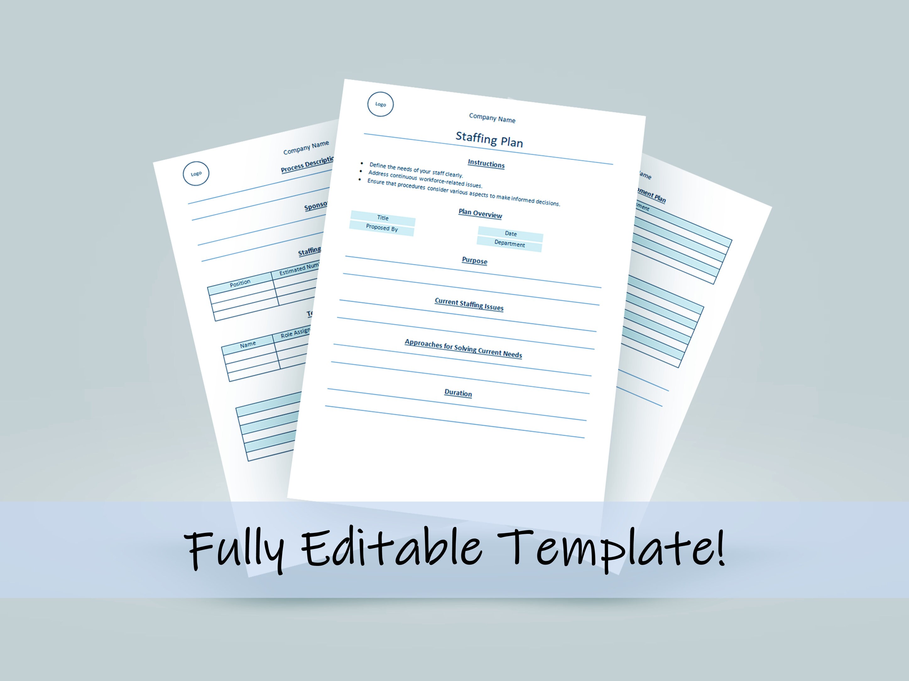 Staffing Plan Template | Recruitment Plan | Project Resource Tracker ...