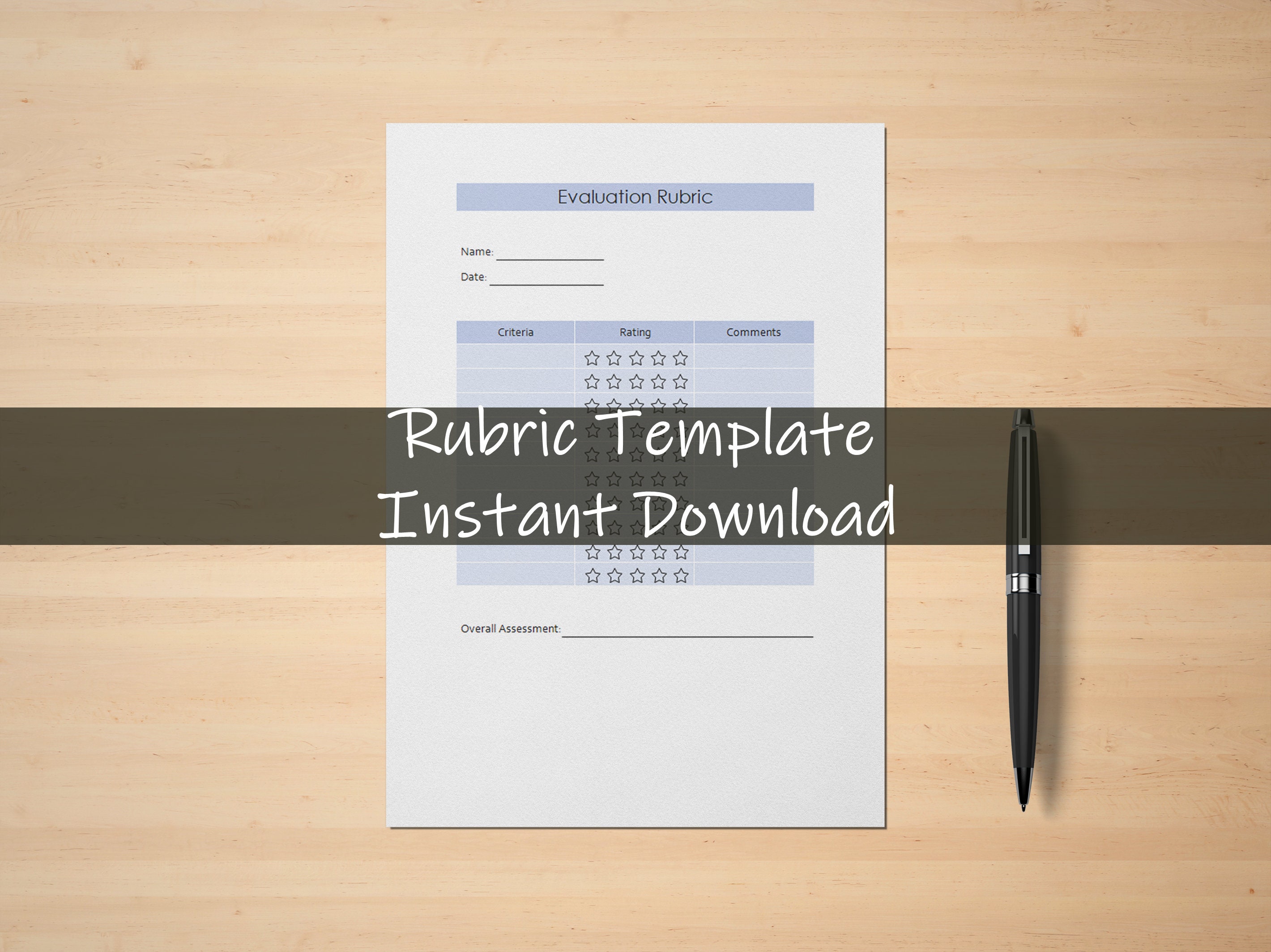 Rubric Template | Skills Assessment Template | Student Progress Tracker ...