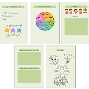 Feelings Journal | Kids Emotion Chart | My Feelings Chart | Journal ...