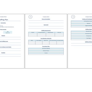 Staffing Plan Template | Recruitment Plan | Project Resource Tracker ...