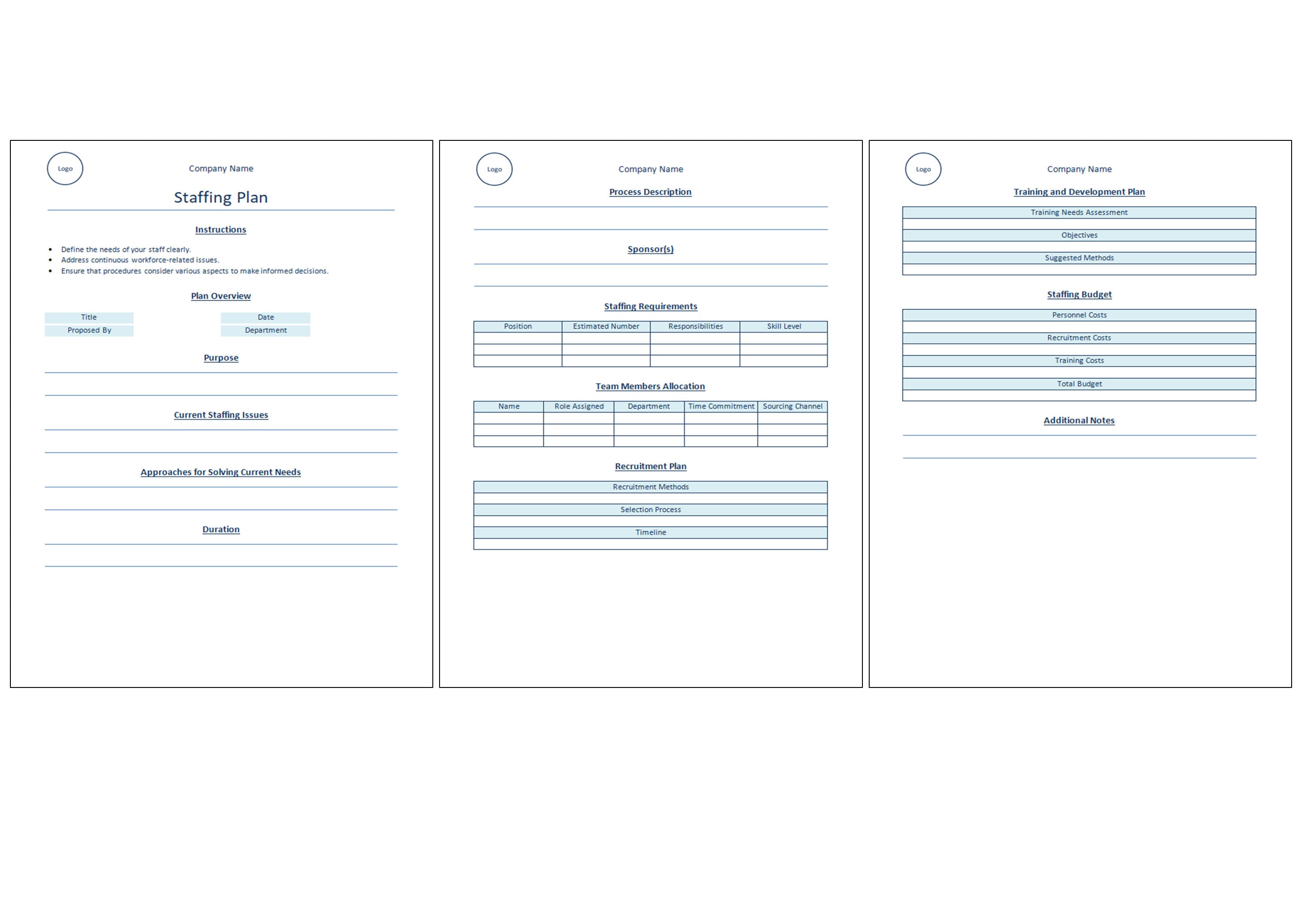 Staffing Plan Template | Recruitment Plan | Project Resource Tracker ...