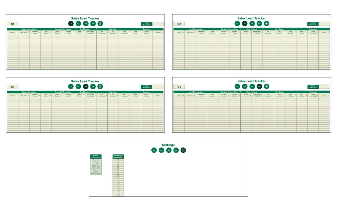 Sales Lead Tracker | Sales Pipeline Excel Template | CRM Excel ...