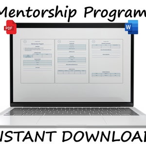 Mentorship Program Template | Employee Growth Plan | Mentoring Program Sheets | Instant Download ...
