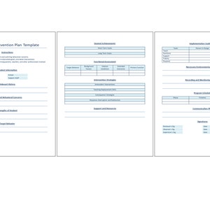 Behavior Intervention Plan Template | Student Behavior Tracker ...