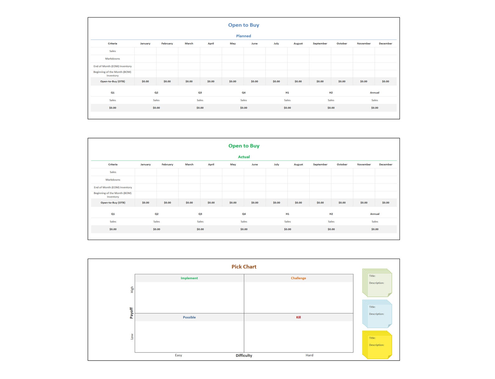 Merchandise Plan | Product Strategy Template | Retail Spreadsheet ...