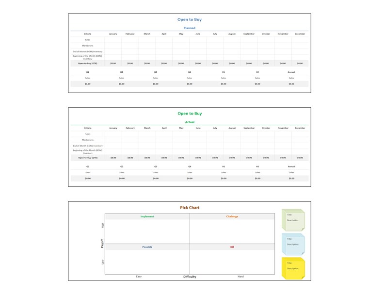 Merchandise Plan | Product Strategy Template | Retail Spreadsheet ...