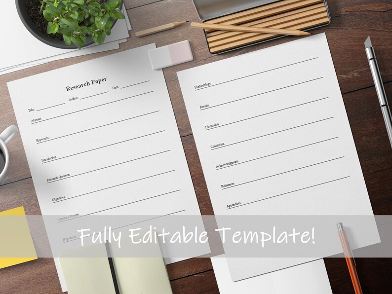 Research Paper Template | Article Template | Project Brief | Instant ...