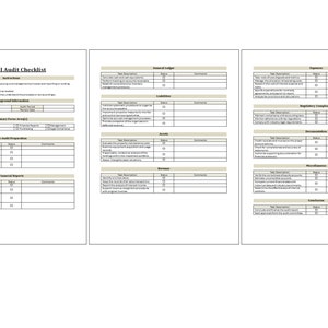 Financial Audit Checklist | Financial Control Framework | Accounting ...