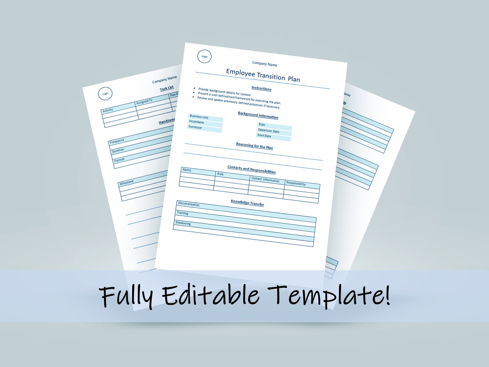 Employee Transition Plan | Staff Transition Plan | Task Management ...