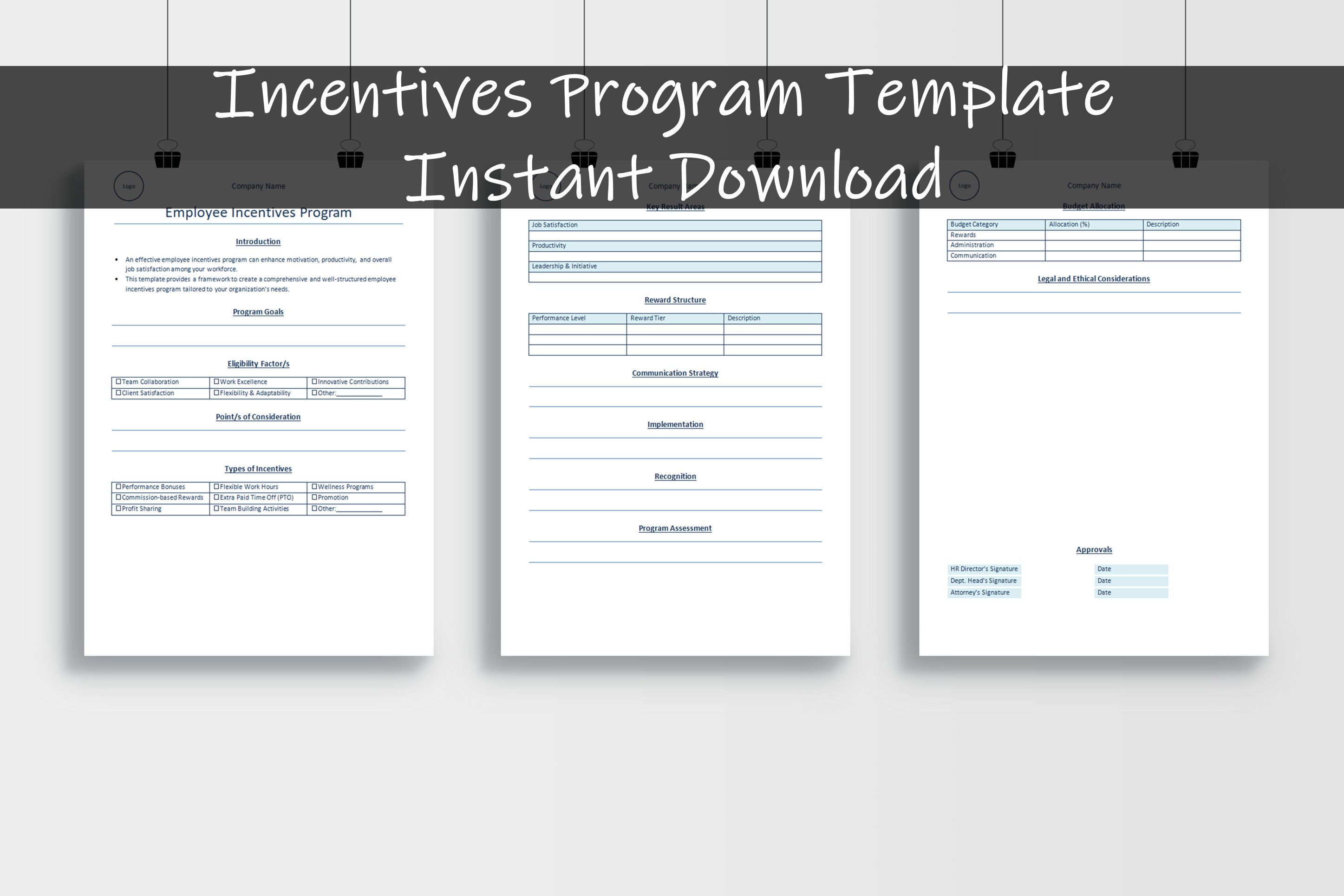 Employee Incentives Program Template | Employee Benefits | Performance ...