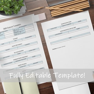 End of Shift Template | Shift Report Sheet | Crew Handover Review ...