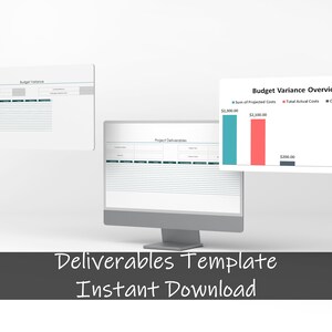 Deliverables Template | Action Item Template | Project Task Tracker ...