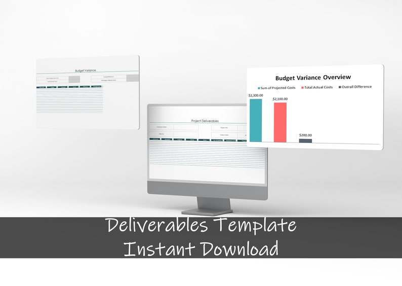 Deliverables Template | Action Item Template | Project Task Tracker ...