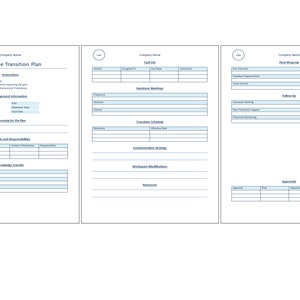 Employee Transition Plan | Staff Transition Plan | Task Management ...