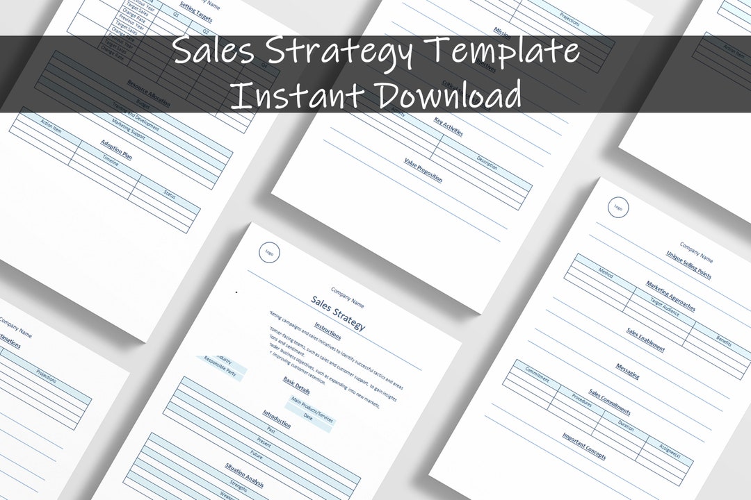 Sales Strategy Template | Sales Account Plan | Plan of Action Template ...