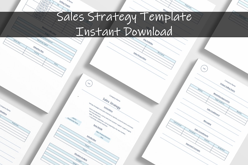 Sales Strategy Template | Sales Account Plan | Plan of Action Template ...