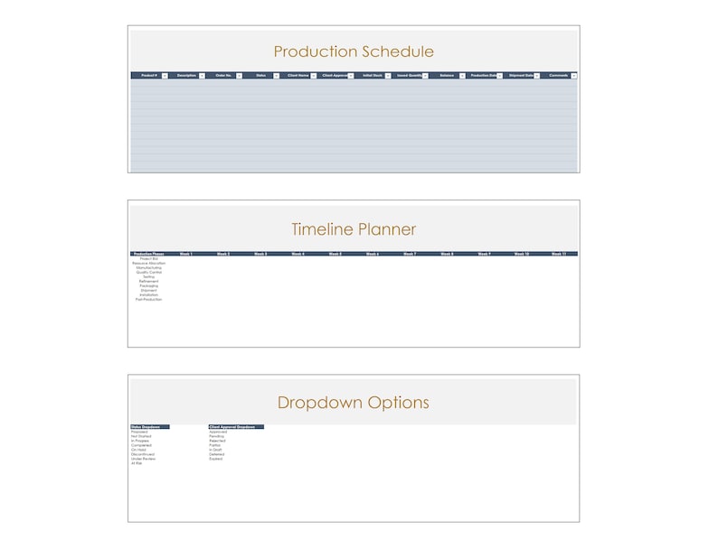 Production Schedule Template | Supply Chain Management | Business ...
