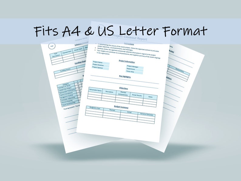 Closeout Report | Project Report Template | Performance Evaluation Form ...