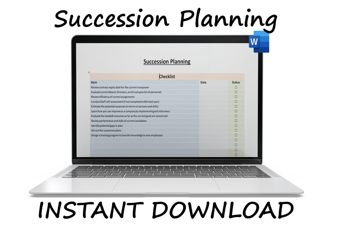 Succession Planning Template Development Plan Management Tool Strategic ...