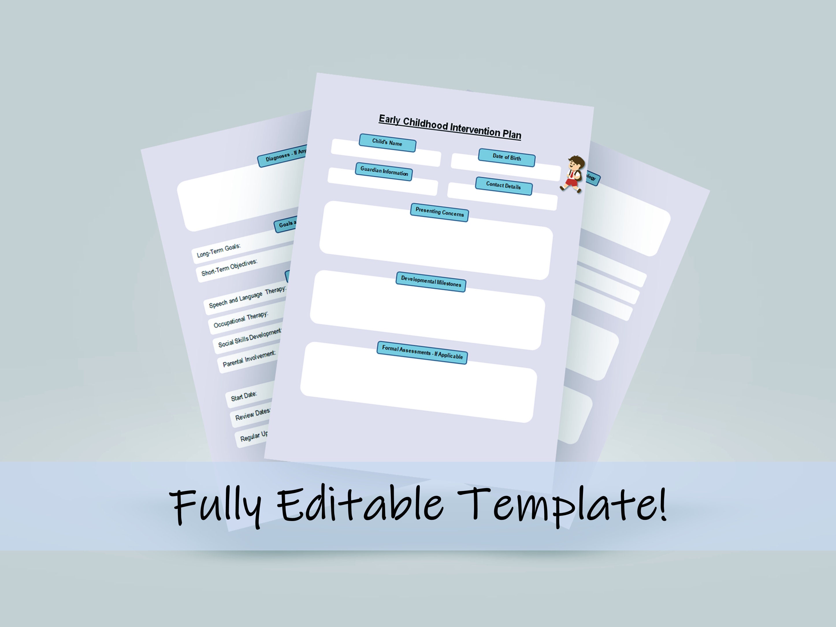 Early Childhood Intervention Plan | Child Development Printable ...