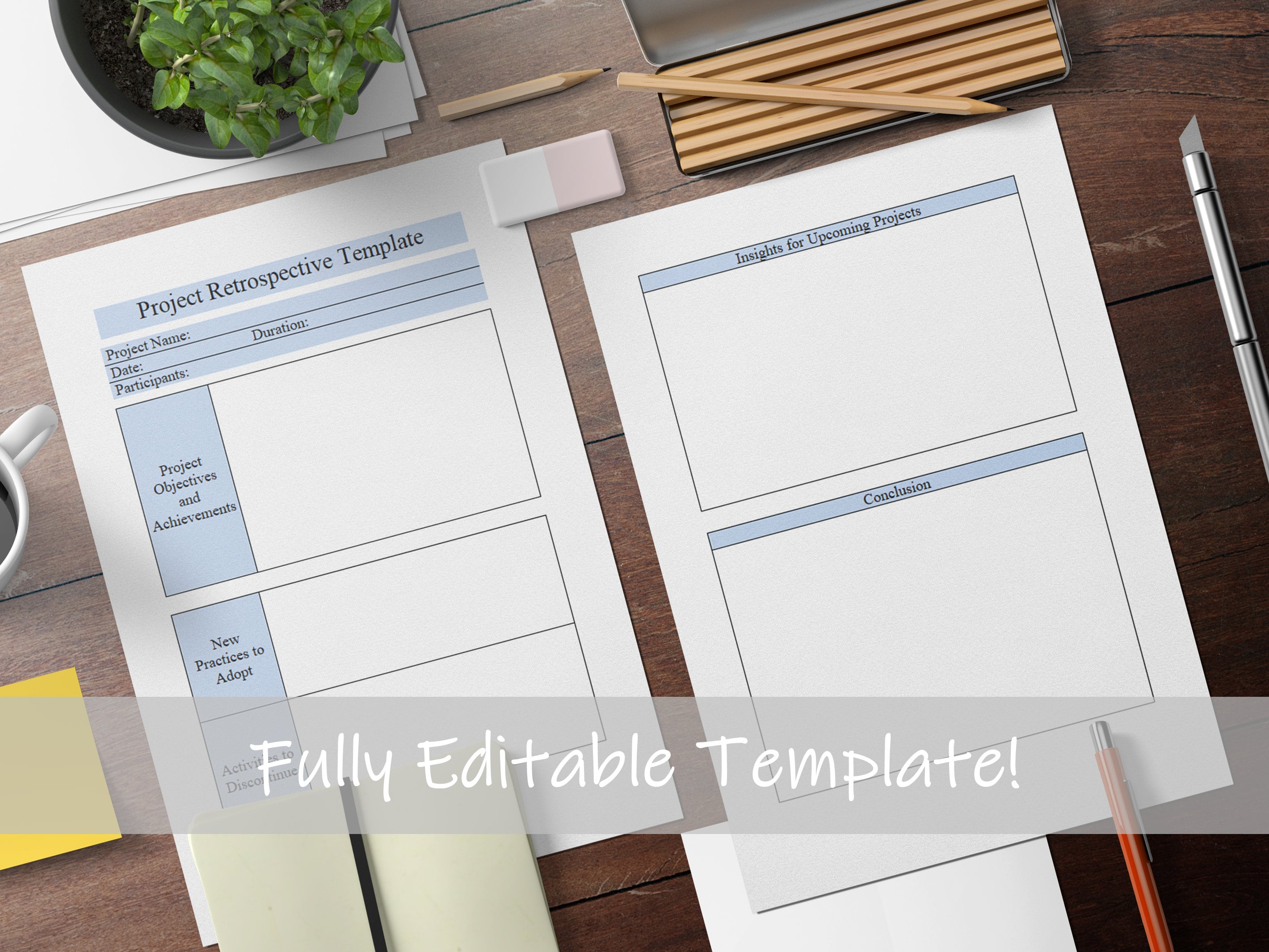 Retrospective Template | Project Charter Template | Project Summary ...