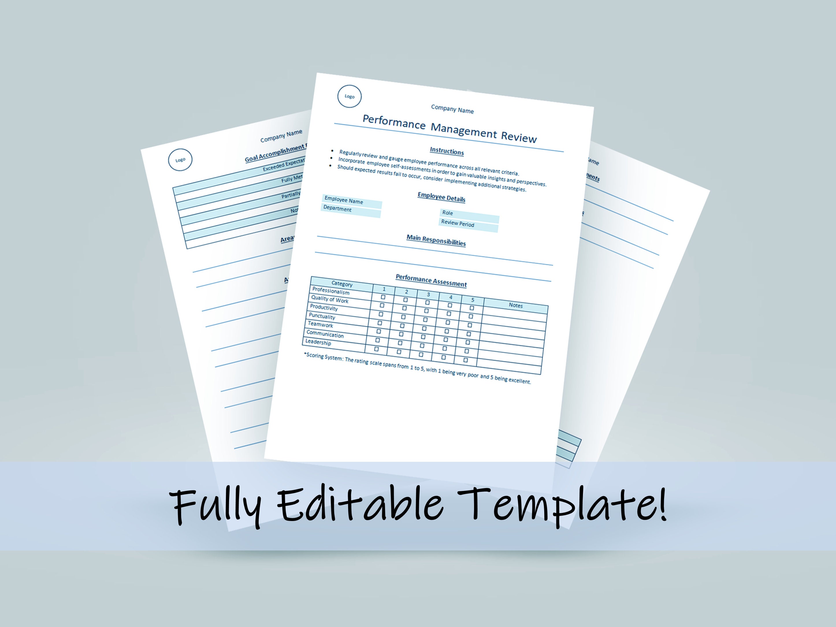 Performance Management Template | Leadership Assessment Guide ...