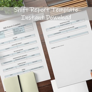 End of Shift Template | Shift Report Sheet | Crew Handover Review ...