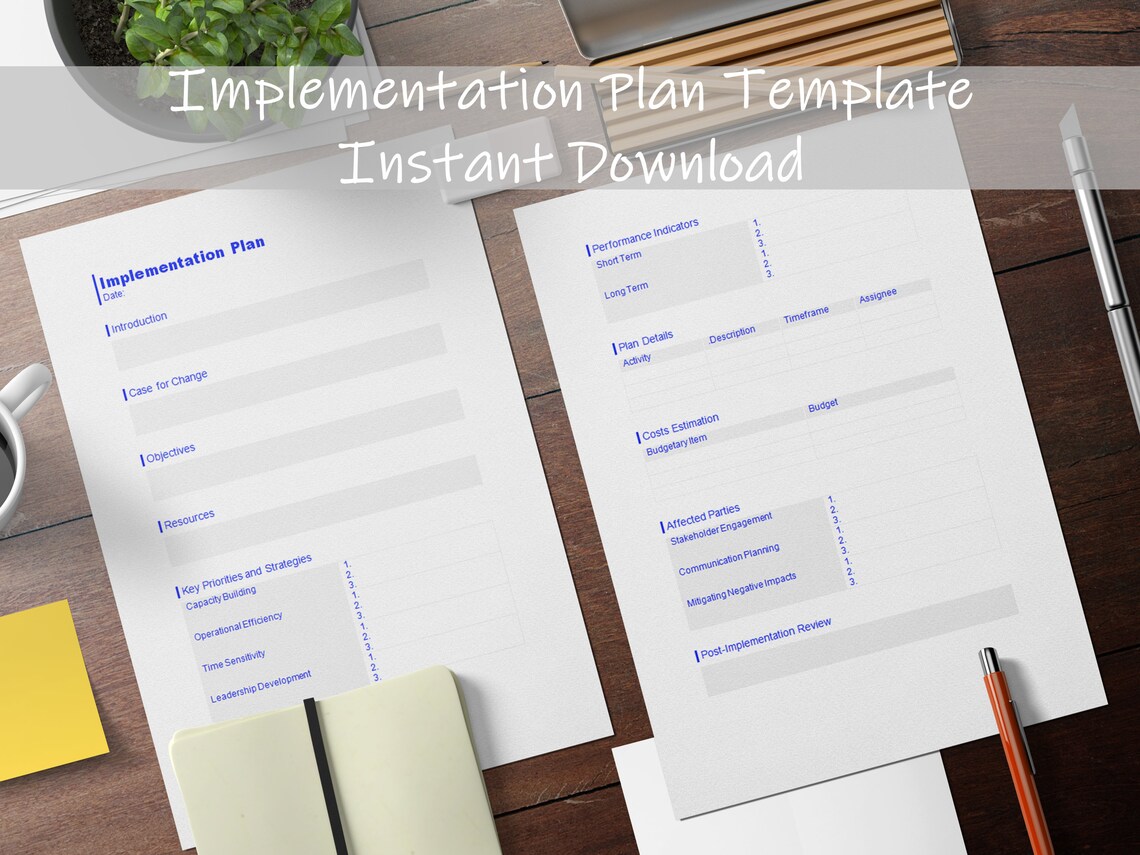 Implementation Plan | Operations Manual Template | Accomplishments ...