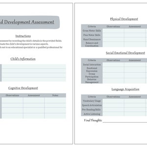 Child Development Assessment Pre-k Assessment Counseling Interventions ...