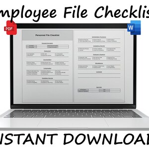 Employee File Checklist | Personnel File Checklist | Recruiting Sheet ...