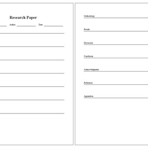 Research Paper Template | Article Template | Project Brief | Instant ...