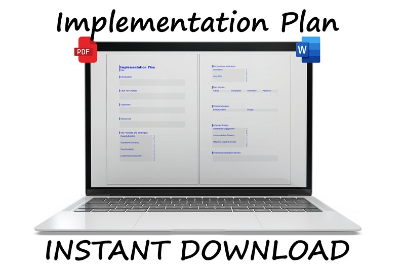 Implementation Plan Operations Manual Template Accomplishments Tracker ...