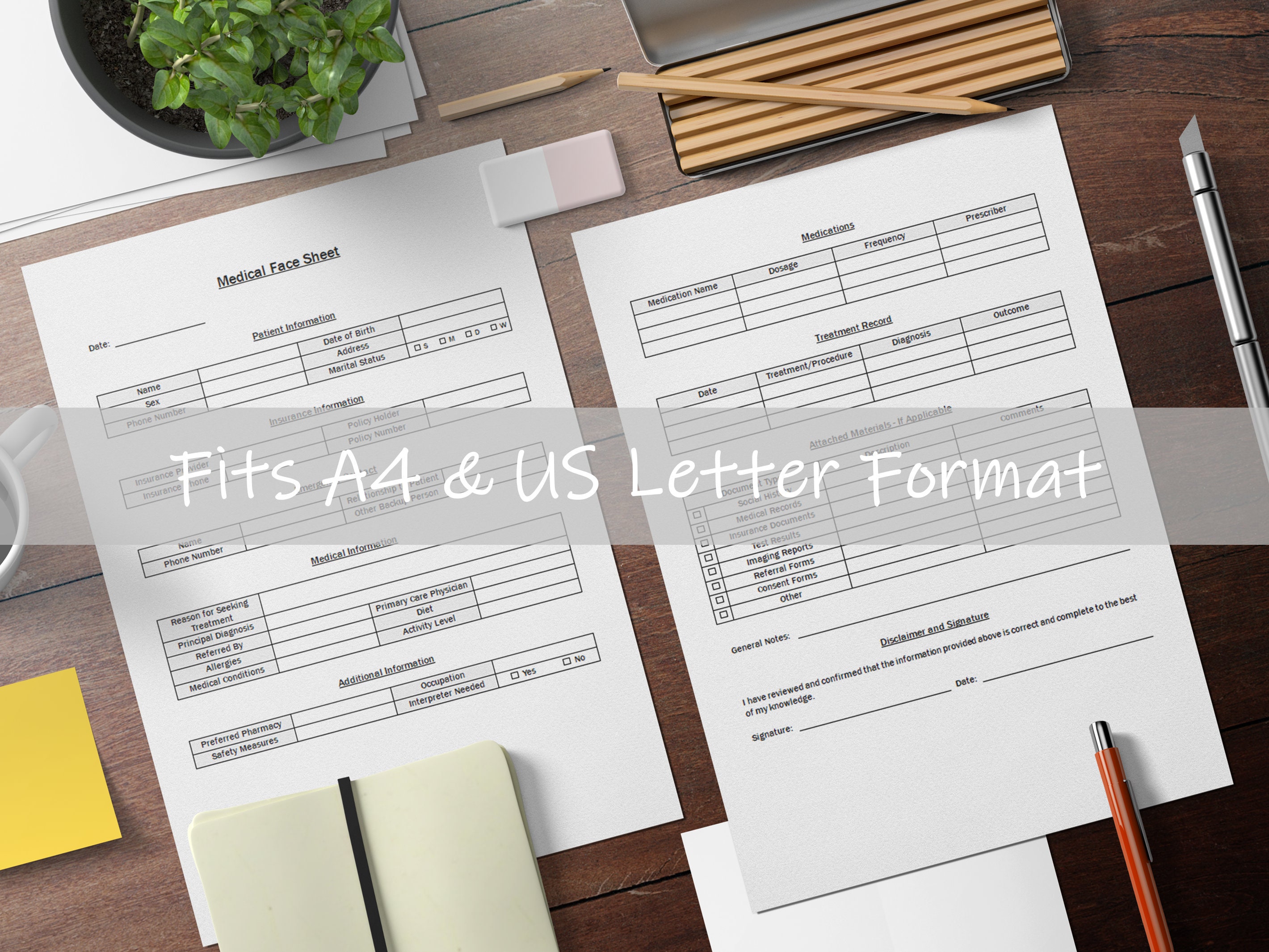 Medical Face Sheet | Patient Face Sheet | Health Protocol Template ...