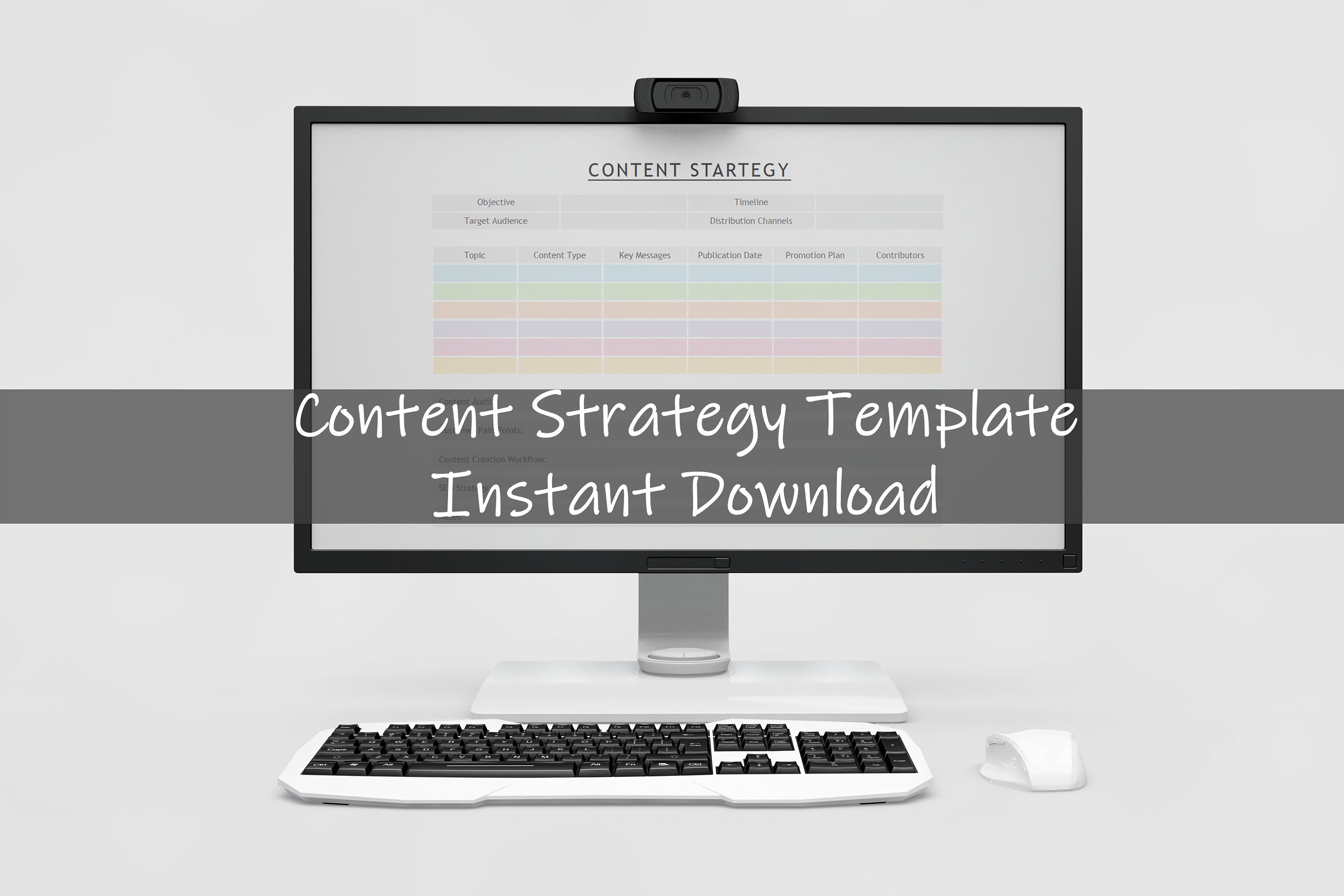 Content Strategy Template | Content Marketing Template | Social Media ...