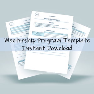 Mentorship Program Template | Employee Growth Plan | Mentoring Program ...