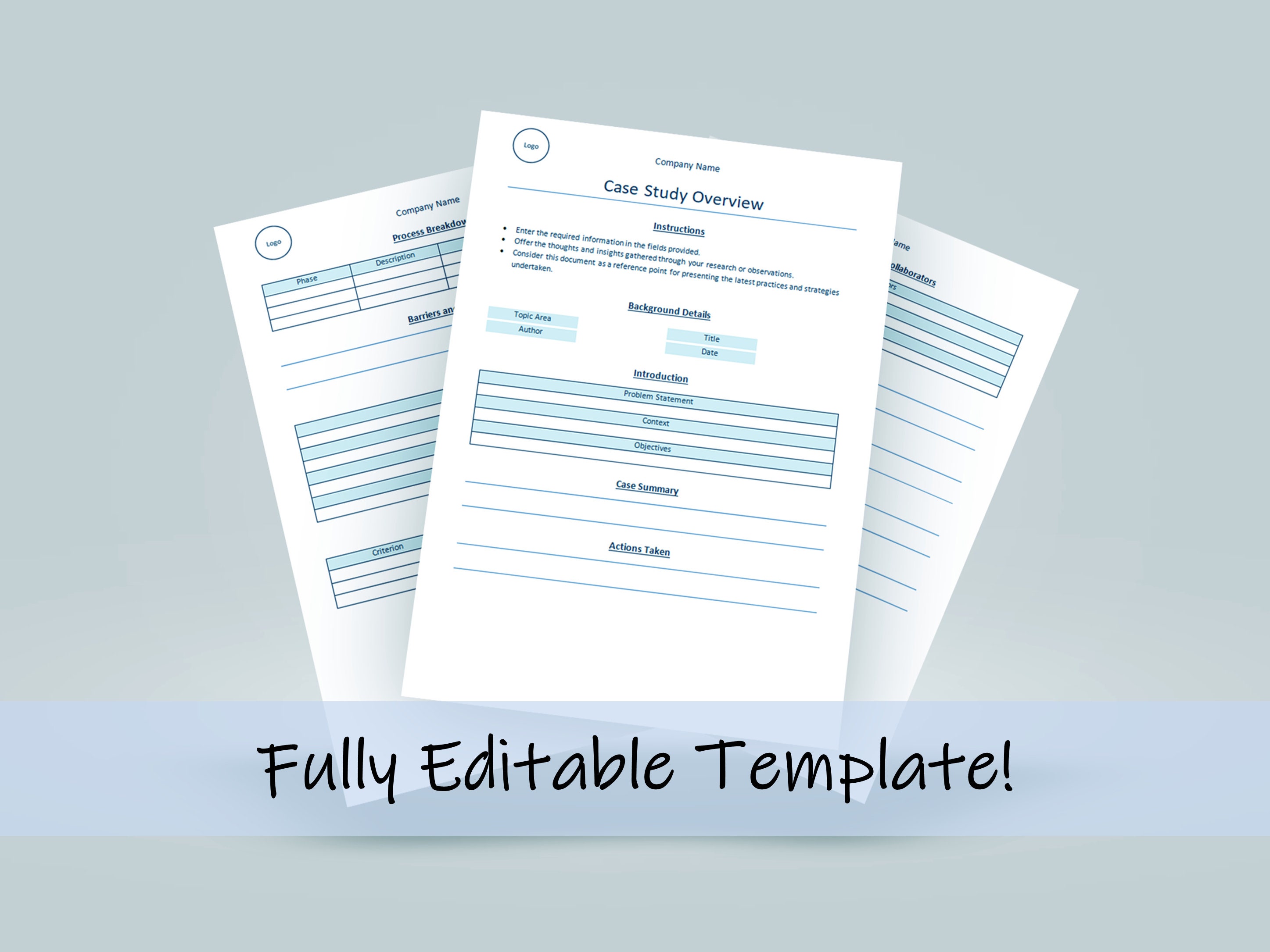 Case Study Template | Process Documentation Template | Business Review Template | Instant ...