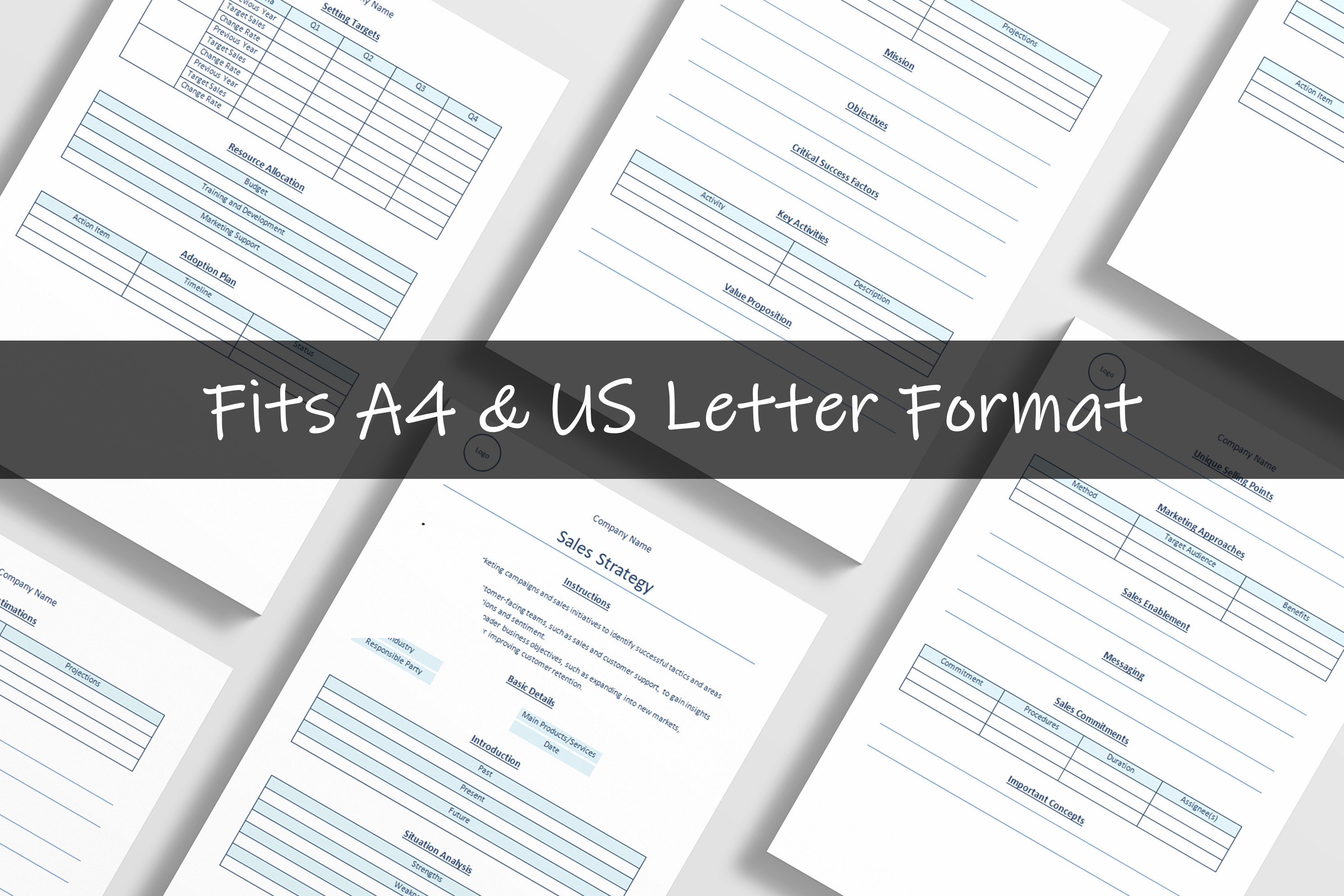 Sales Strategy Template | Sales Account Plan | Plan of Action Template ...