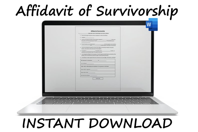Affidavit of Survivorship | Estate and Heirloom | Tenancy Agreement ...