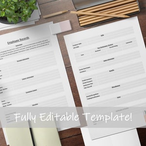 Employee Records Form | Employee Information Sheet Template | Instant ...