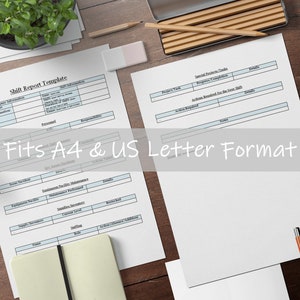 End of Shift Template | Shift Report Sheet | Crew Handover Review ...