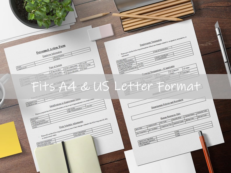 Personnel Action Form | PAF | Administrative Templates | Instant ...