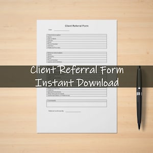 Client Referral Form | Client Report | Counseling Referral Form ...