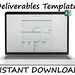 Deliverables Template Action Item Template Project Task Tracker Instant ...