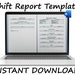 End of Shift Template | Shift Report Sheet | Crew Handover Review ...