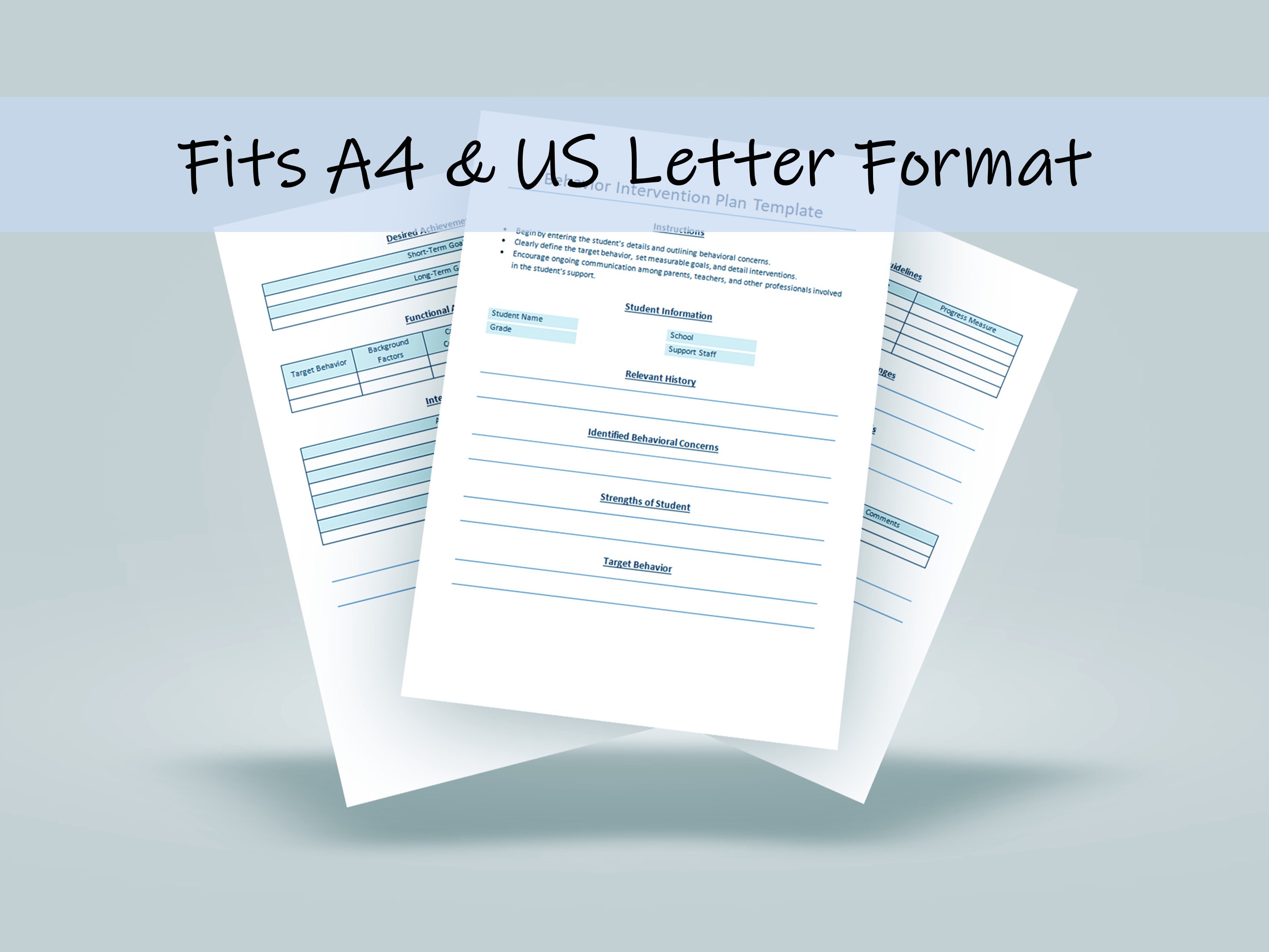 Behavior Intervention Plan Template | Student Behavior Tracker ...