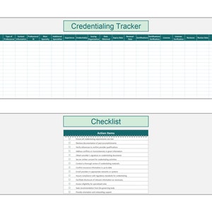 Credentialing Tracker | Certification Tracker | Documentation Tracker ...