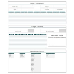 Deliverables Template | Action Item Template | Project Task Tracker ...