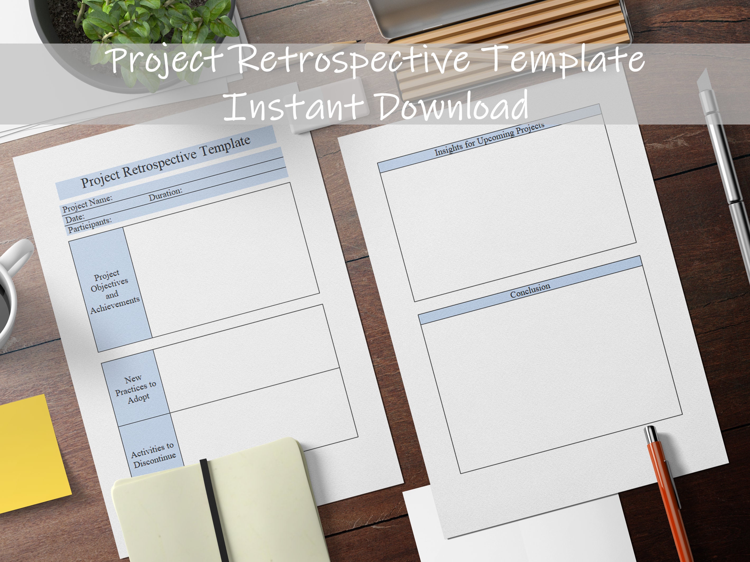 Retrospective Template | Project Charter Template | Project Summary ...