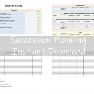 Succession Planning Template | Development Plan | Management Tool ...