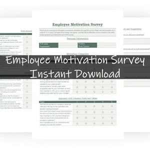 Employee Motivation Survey | Company Culture Questionnaire | Instant ...